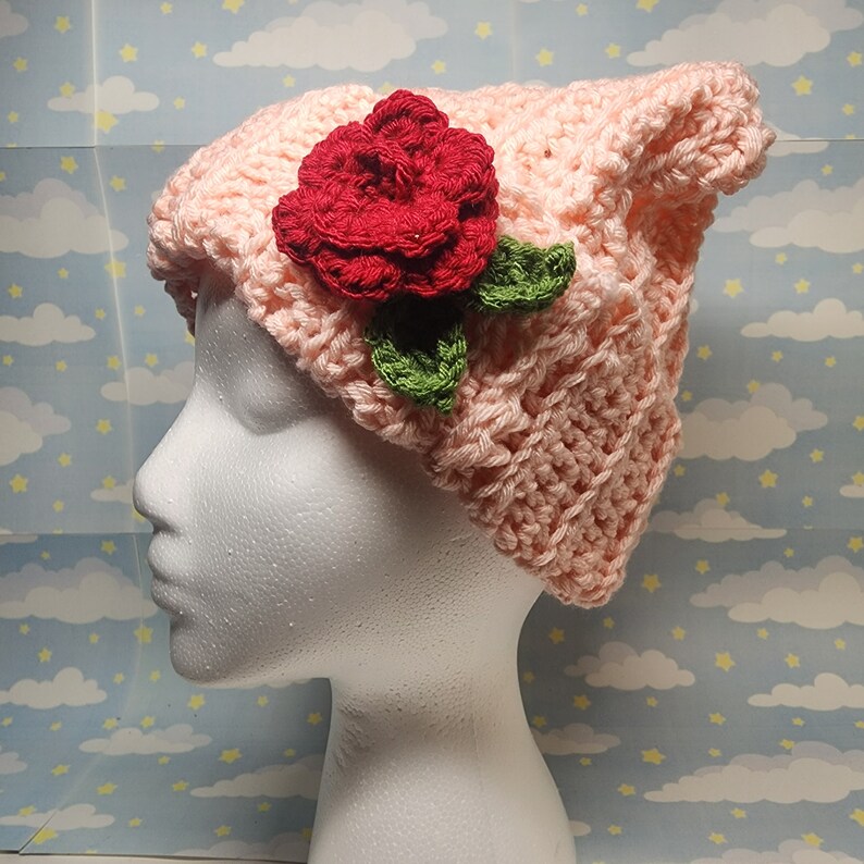Dream SMP Crochet Hannahxxrose Cat Ear Beanie Aesthetic MCYT - Etsy