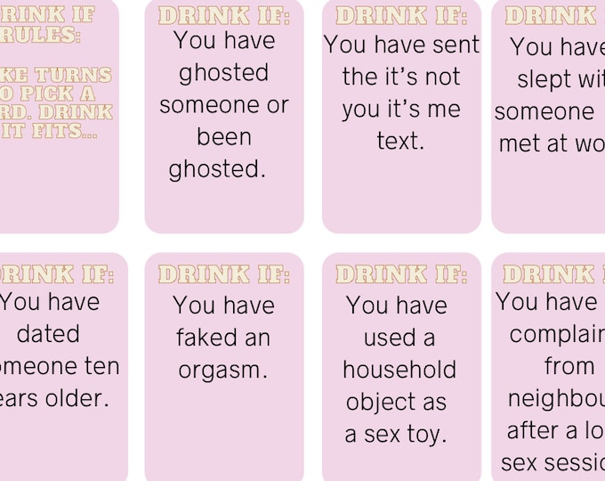 Downloadable and Printable Drinking Card Games Over 18’s: Drink If ...