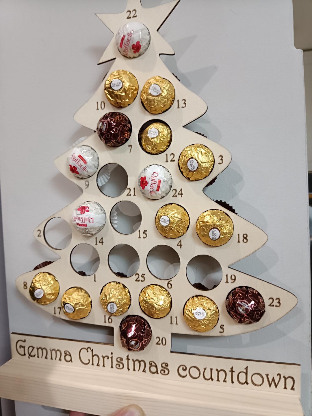 Christmas Advent Calendar Chocolate Holder Christmas Countdown Fits ...