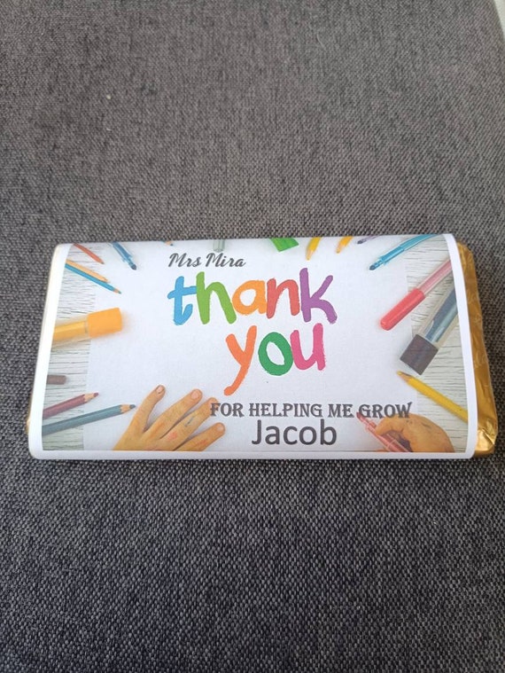 Teacher Chocolate Bar Teacher Gift Thank You Teacher - Etsy