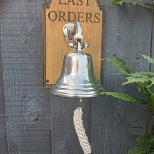 Personalised Last Orders Bell, Home Bar Accessories, Mancave Bell, Dads ...