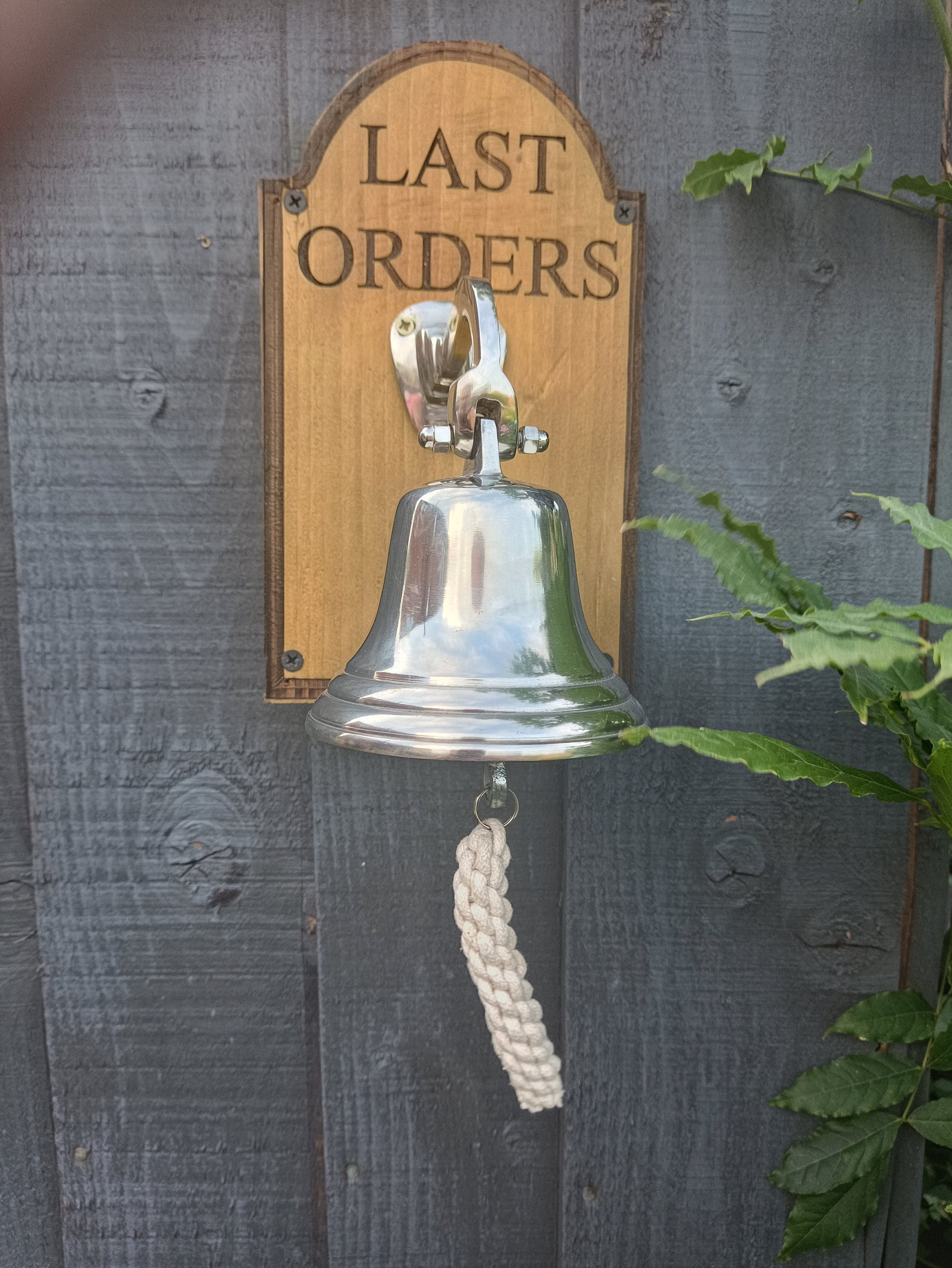 Personalised Last Orders Bell, Home Bar Accessories, Mancave Bell, Dads ...