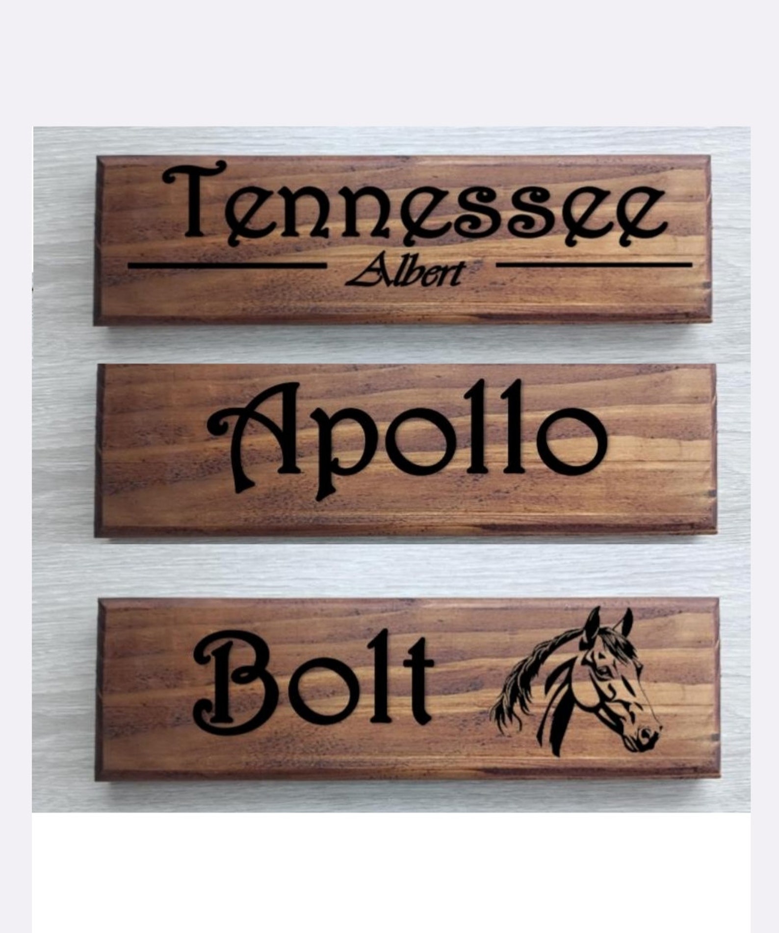 Stable Name Plate, Equestrian Sign, Horse Name Plates, Personalised ...