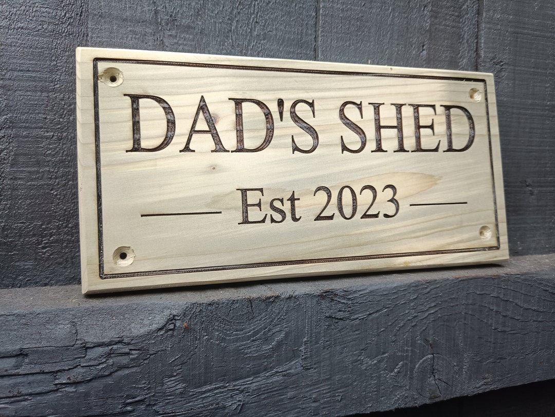ANY TEXT Dad’s Shed Sign, the Shed Sign,birthday Gift Personalised Name ...