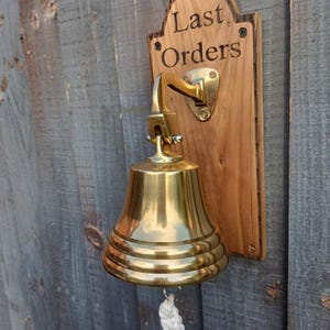 Personalised Last Orders Bell, Home Bar Accessories, Mancave Bell, Dads ...