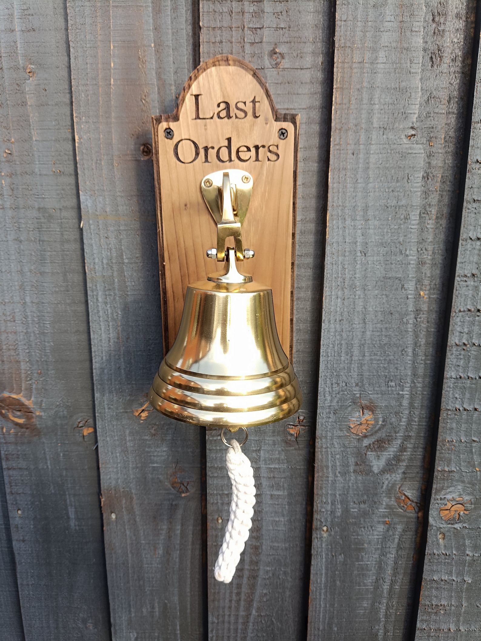 Personalised Last Orders Bell, Home Bar Accessories, Mancave Bell, Dads ...