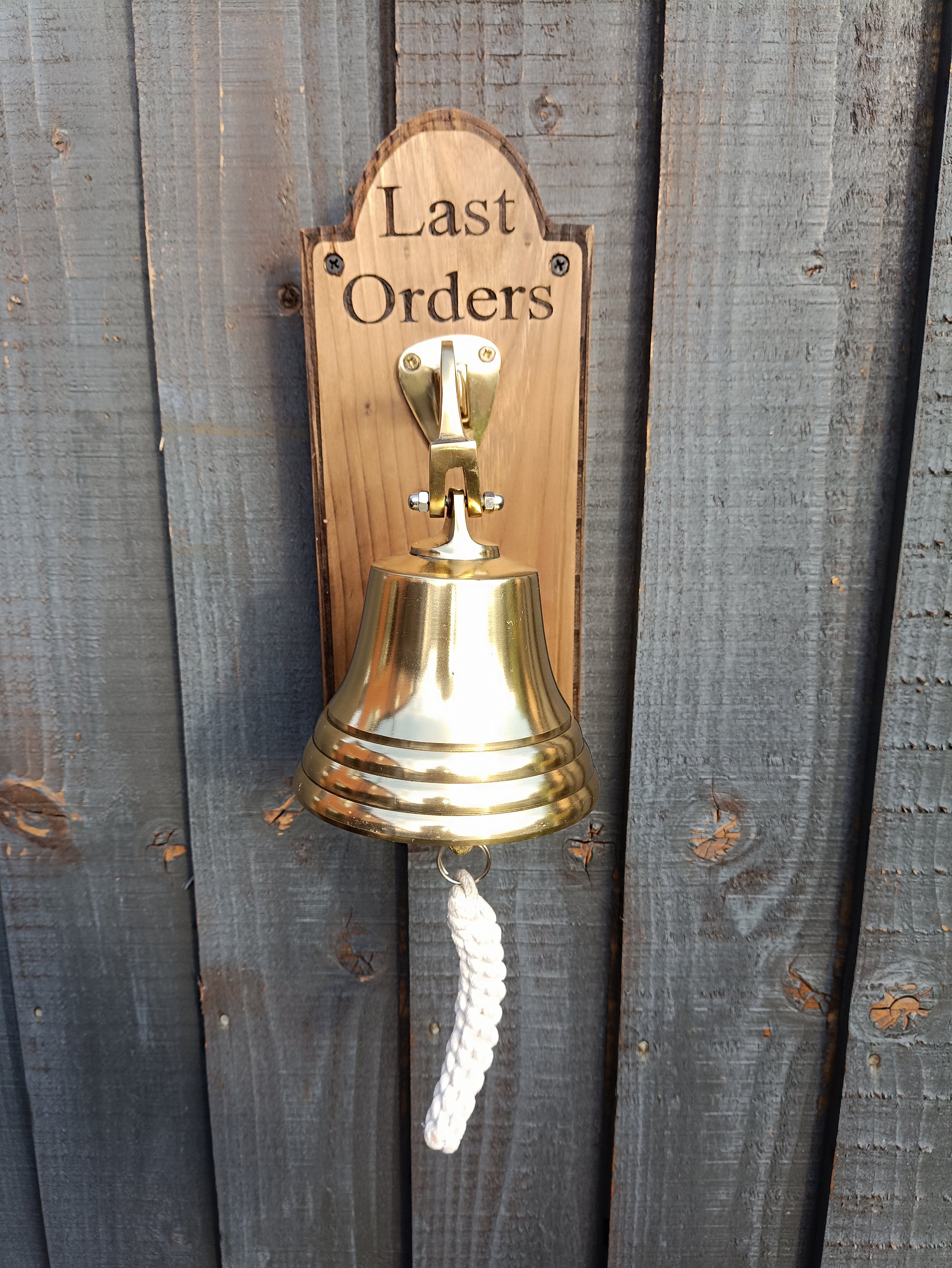 Personalised Last Orders Bell, Home Bar Accessories, Mancave Bell, Dads ...
