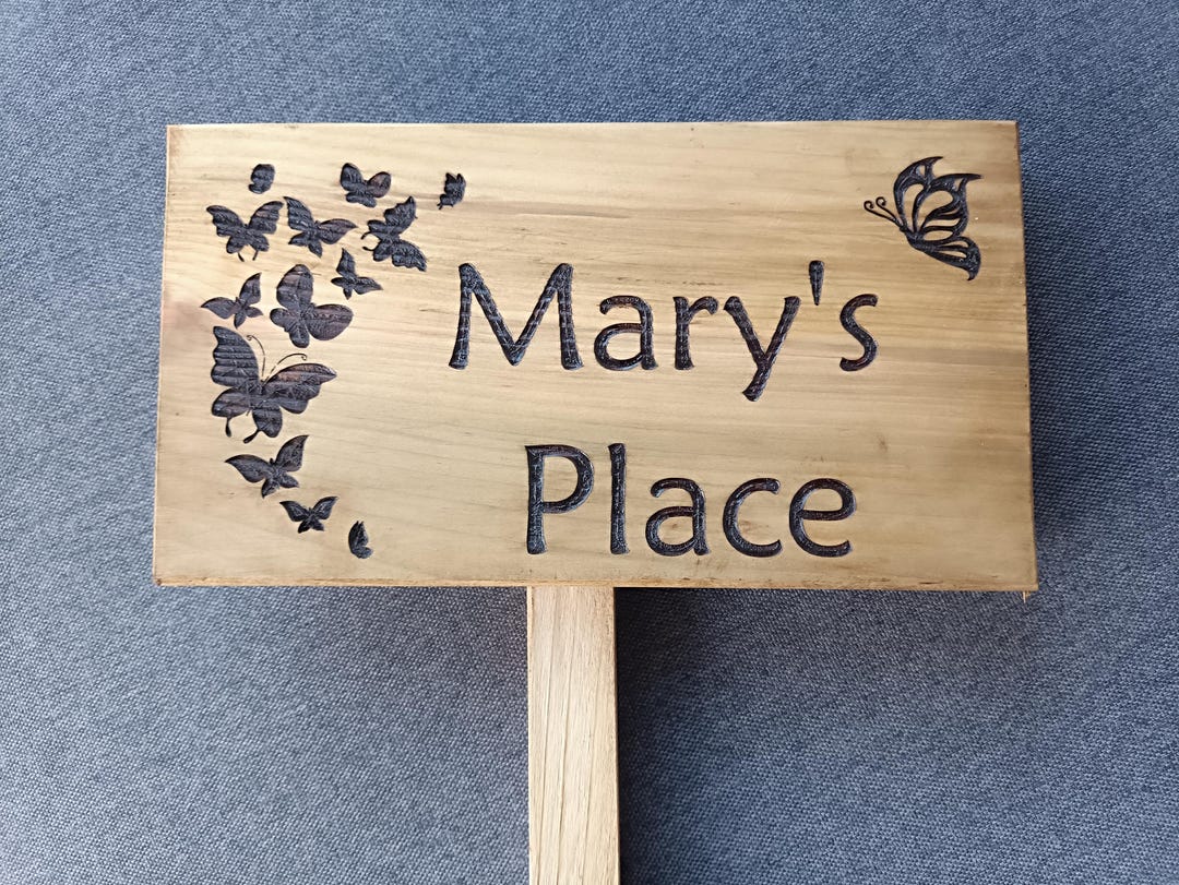 Personalised Wooden Garden Signs Plaque Allotment Shed Street Sign ...