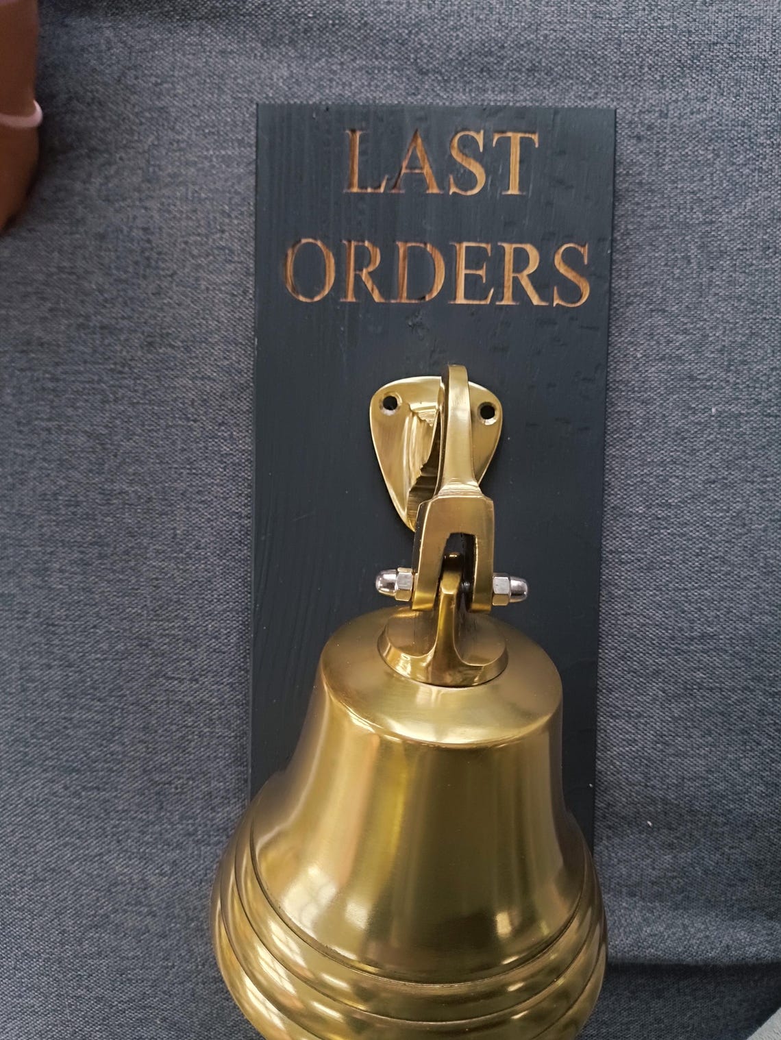 Personalised Last Orders Bell, Home Bar Accessories, Mancave Bell, Dads ...