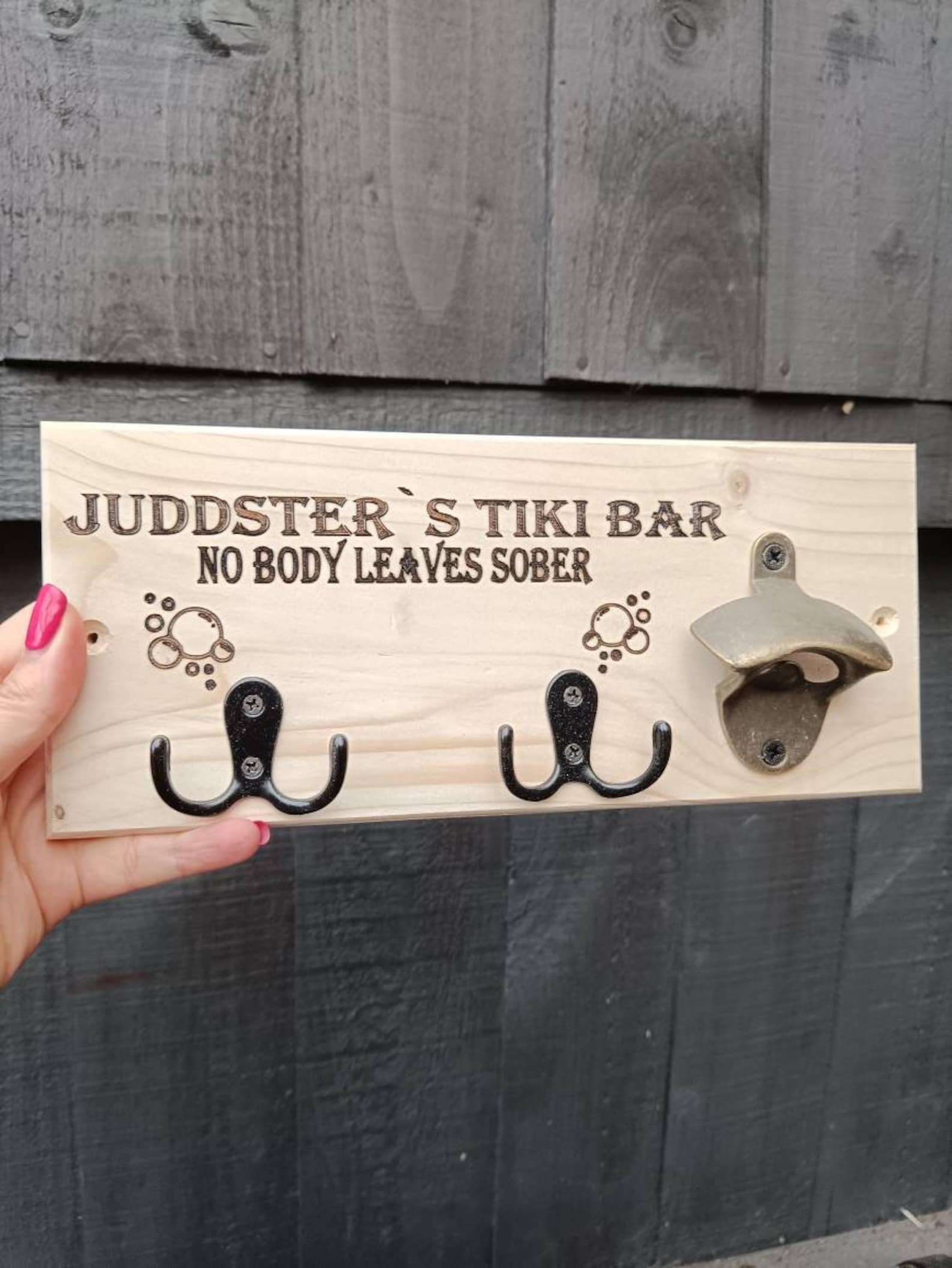 PERSONALISED Hot Tub Sign Rustic Tiki Bar Wooden Decoration - Etsy UK