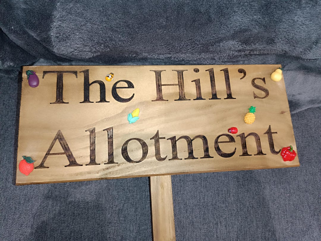 Personalised Wooden Garden Signs Plaque Allotment Shed Street Sign ...