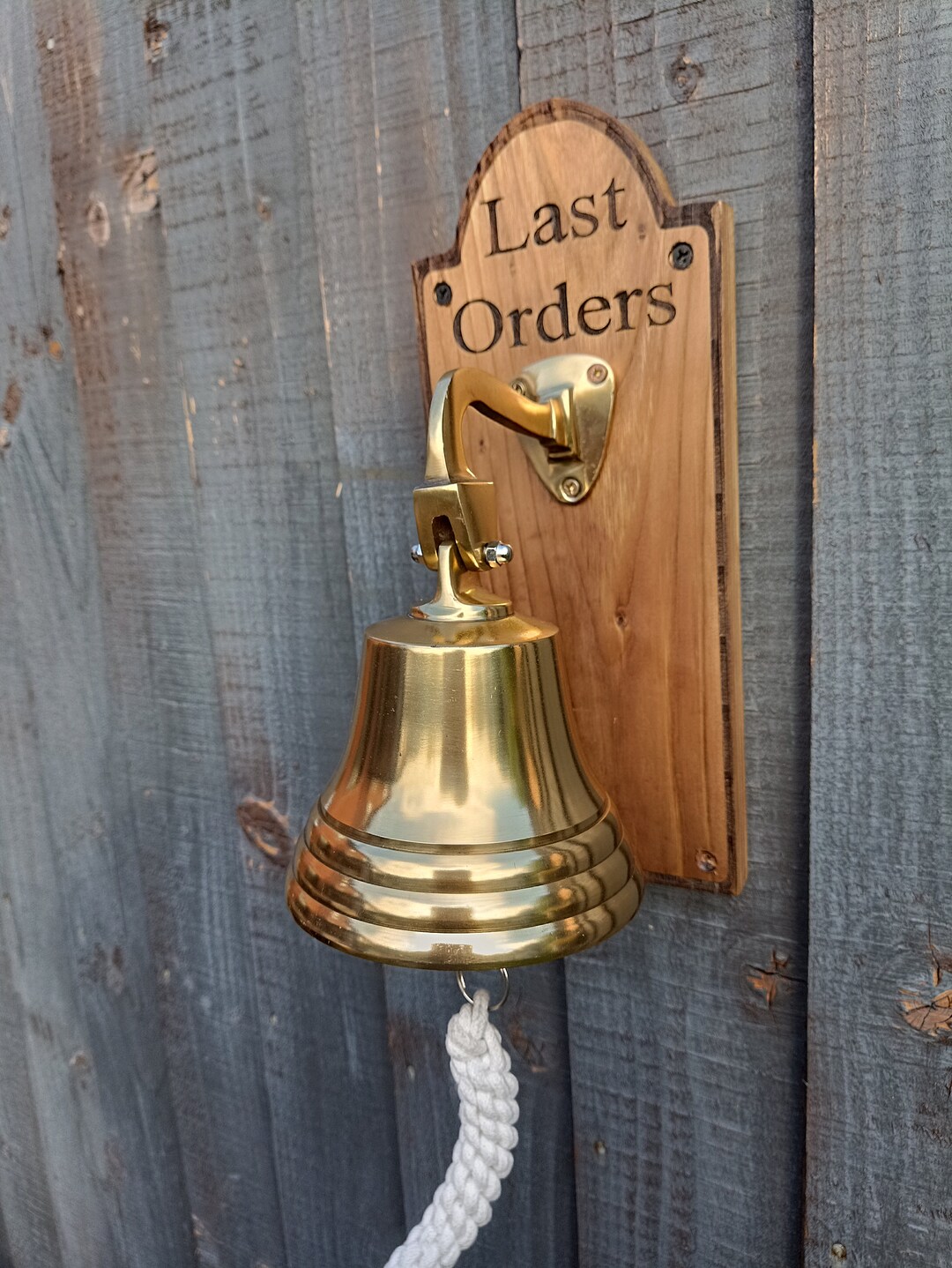 Personalised Last Orders Bell, Home Bar Accessories, Mancave Bell, Dads ...
