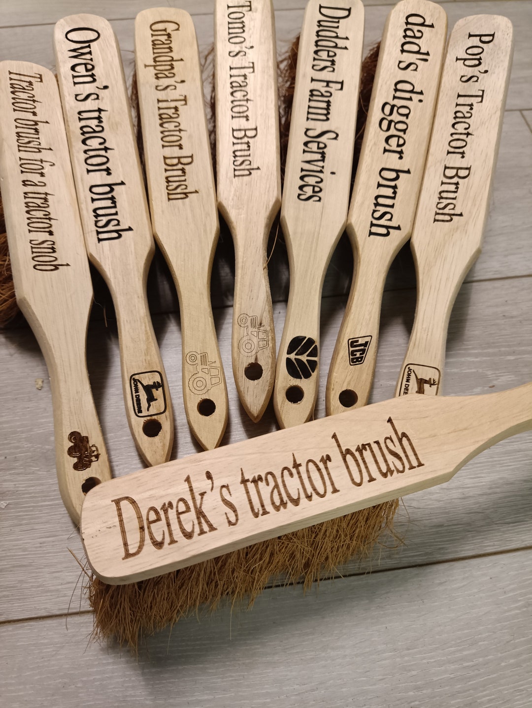 Personalised Cab Brushes , Hand Brush, Tractor Lorry Cab Brush, Bristle ...