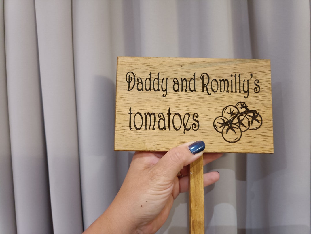Personalised Wooden Garden Signs Plaque Allotment Shed Street Sign Herb ...