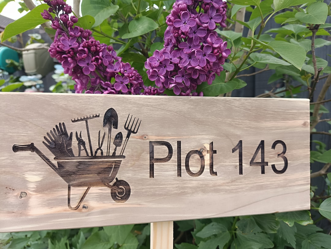 Personalised Wooden Garden Signs Plaque Allotment Shed Street Sign ...