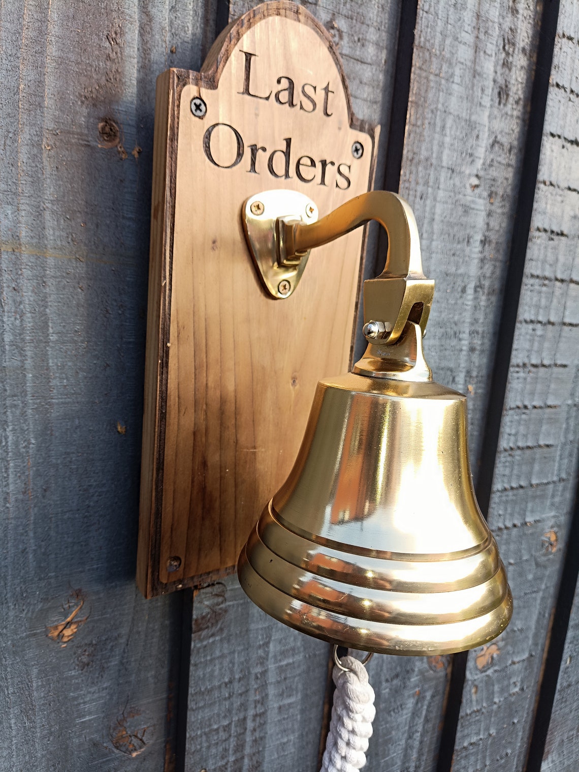 Personalised Last Orders Bell, Home Bar Accessories, Mancave Bell, Dads ...