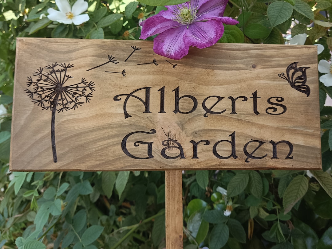 Personalised Wooden Garden Signs Plaque Garden Gift Allotment Vegetable ...