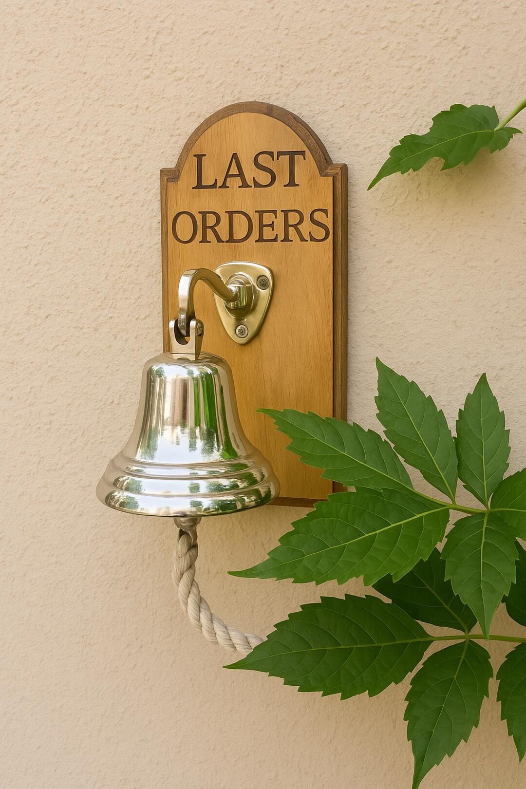 Personalised Last Orders Bell, Home Bar Accessories, Mancave Bell, Dads ...