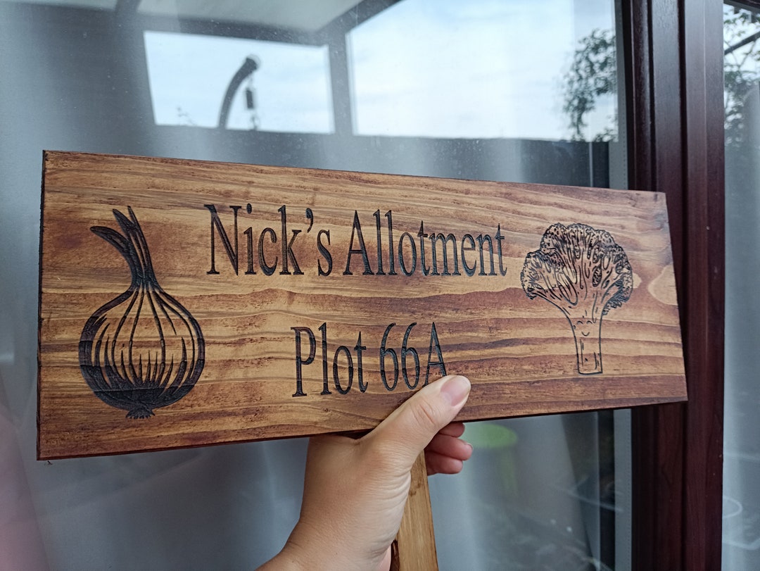 Personalised Wooden Garden Signs Plaque Allotment Shed Street Sign ...