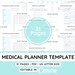 Editable Health Planner, Printable Health Tracker Template, Doctor ...