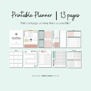 Printable Planner Bundle, Daily Planning Sheet, Printable Planner PDF ...