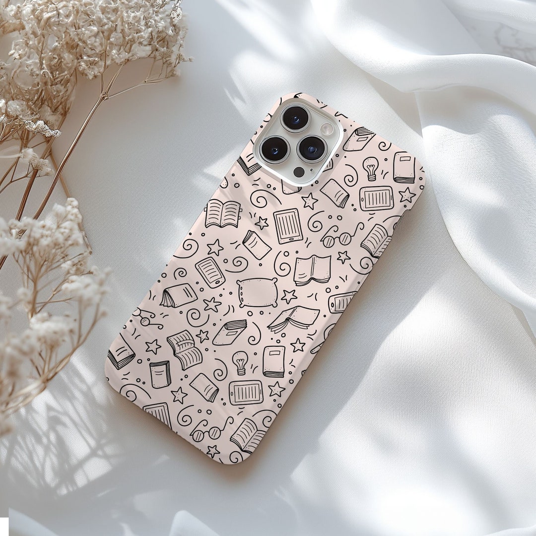 Book Phone Case, Cute Pink Book Lover Gift, Preppy Stuff for Readers ...