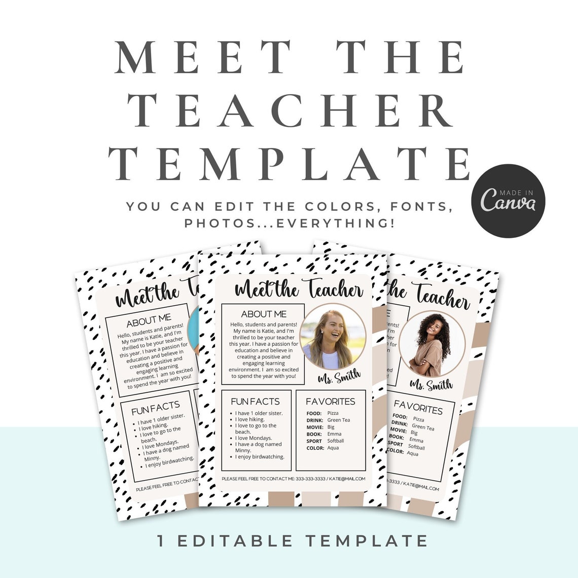 Meet the Teacher EDITABLE Template, Meet the Teacher Letter, Meet the ...