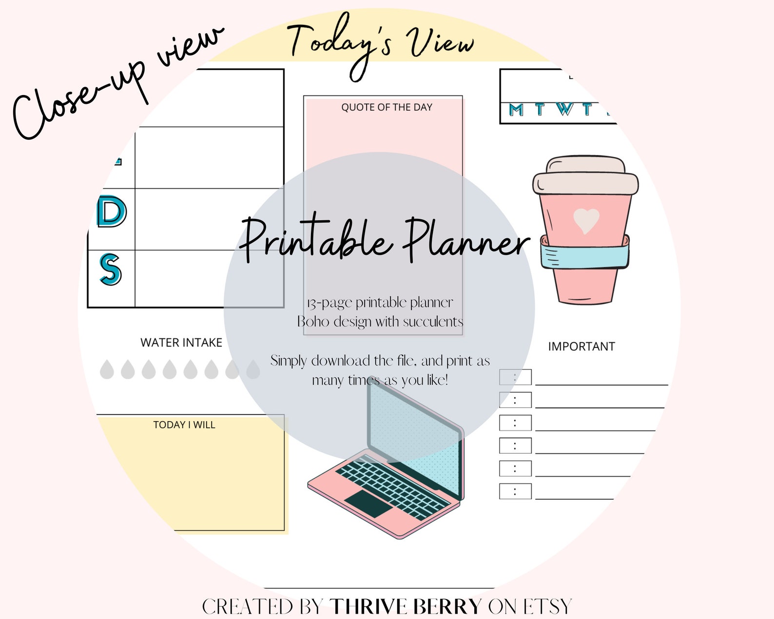Printable Planner Bundle, Printable Planner PDF, Daily Planner PDF ...