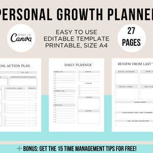 Personal Growth Planner Template, Personal Growth Printables, Personal ...