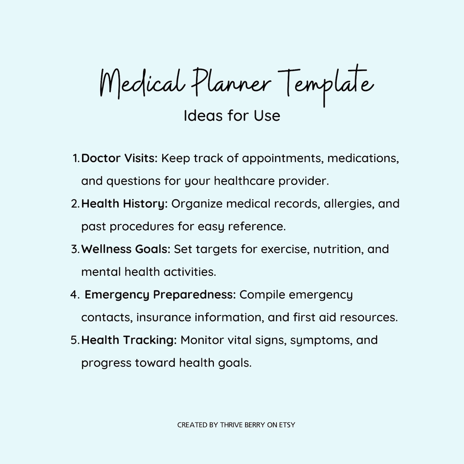 Editable Health Planner, Printable Health Tracker Template, Doctor ...