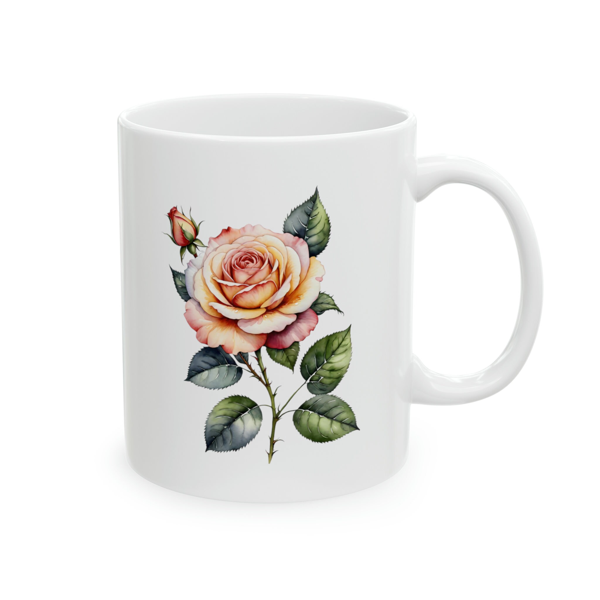 June Birth Flower Mug: Custom Birthday Month Coffee Cup, Rose ...