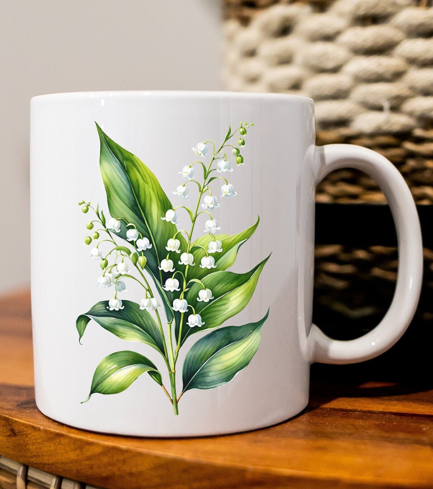 May Birth Flower Mug: Custom Birthday Month Coffee Cup, Lily of the ...