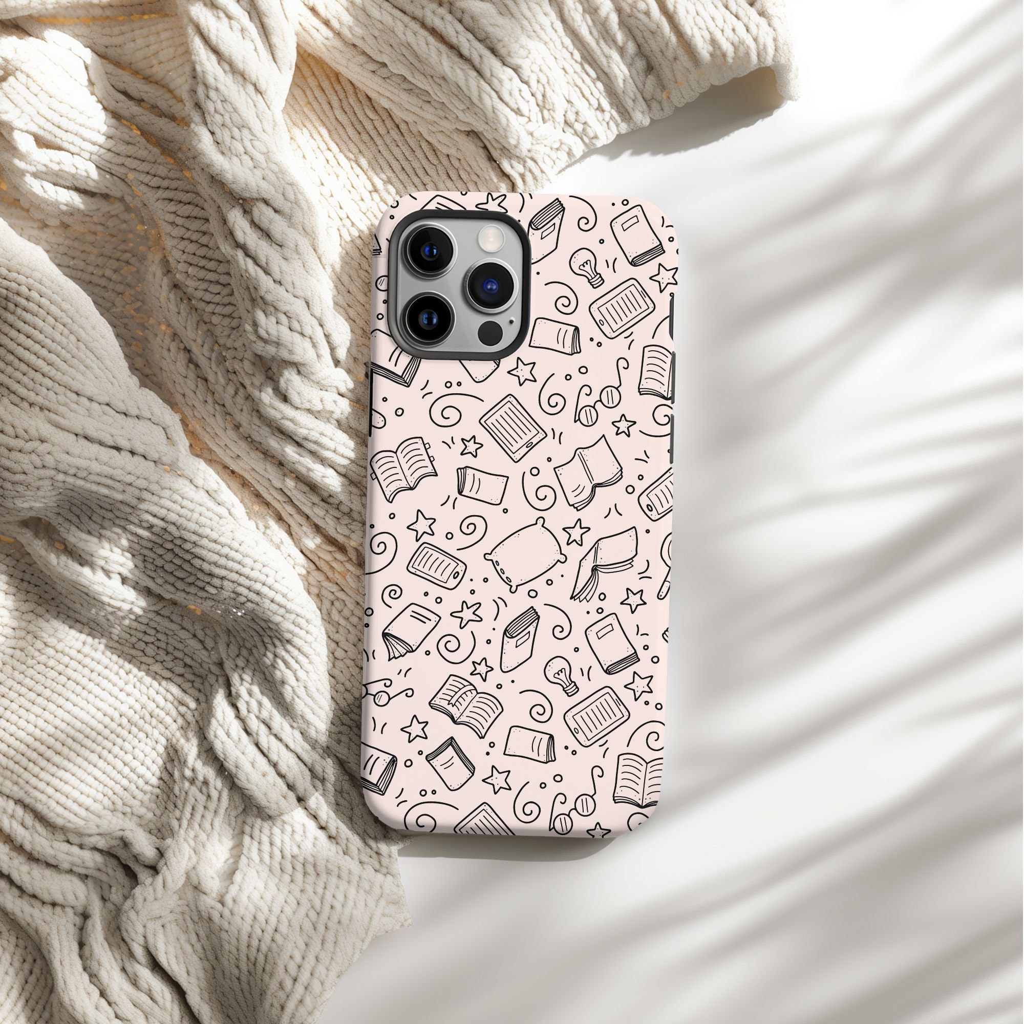 Book Phone Case, Cute Pink Book Lover Gift, Preppy Stuff for Readers ...