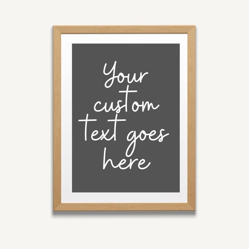 Custom Quote Wall Art Printable, Custom Quote Print, Personalized Wall ...