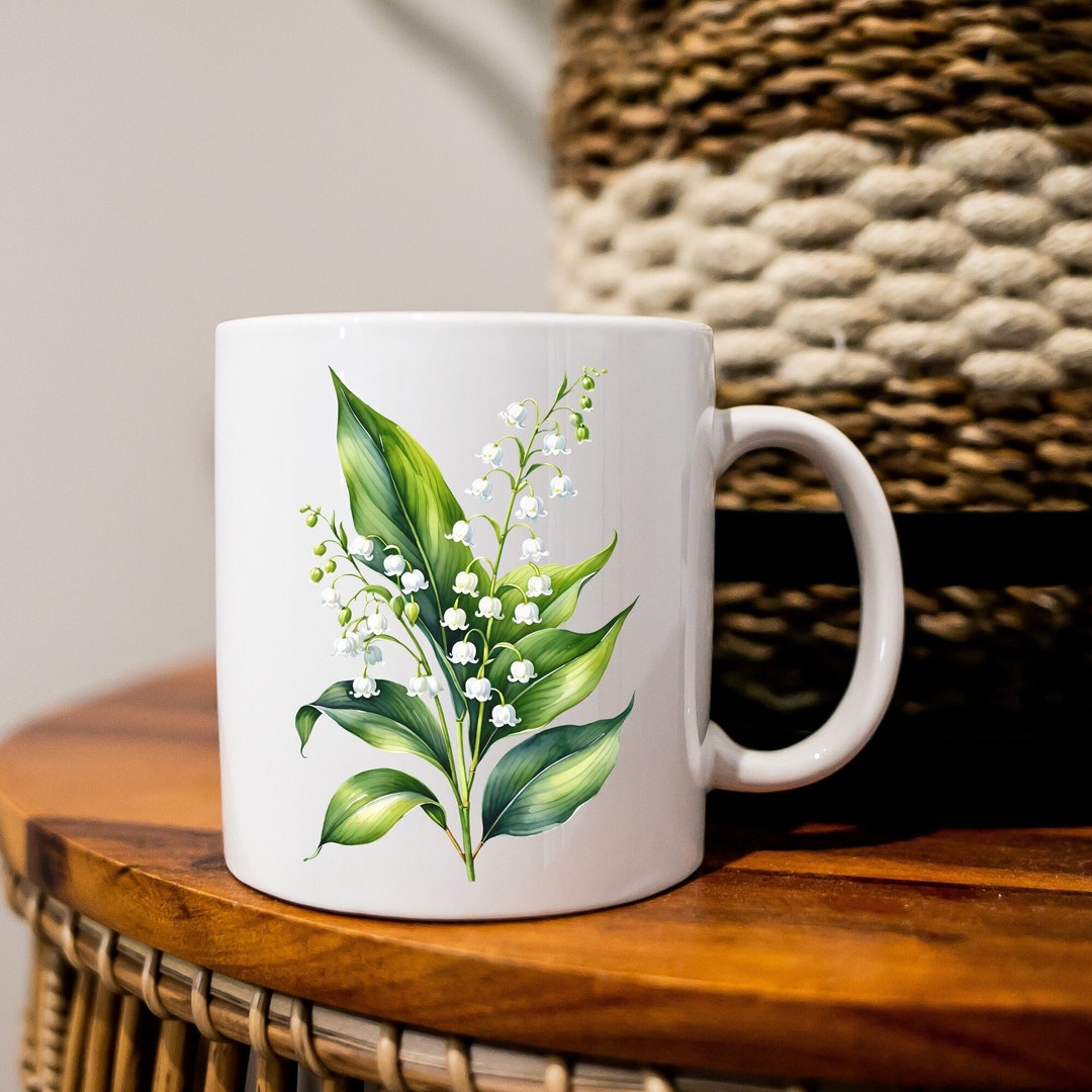 May Birth Flower Mug: Custom Birthday Month Coffee Cup, Lily of the ...