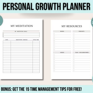 Personal Growth Journal Template, Editable Canva Template, Personal ...