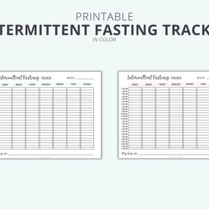 Printable Intermittent Fasting Tracker to Help You Stay | Etsy
