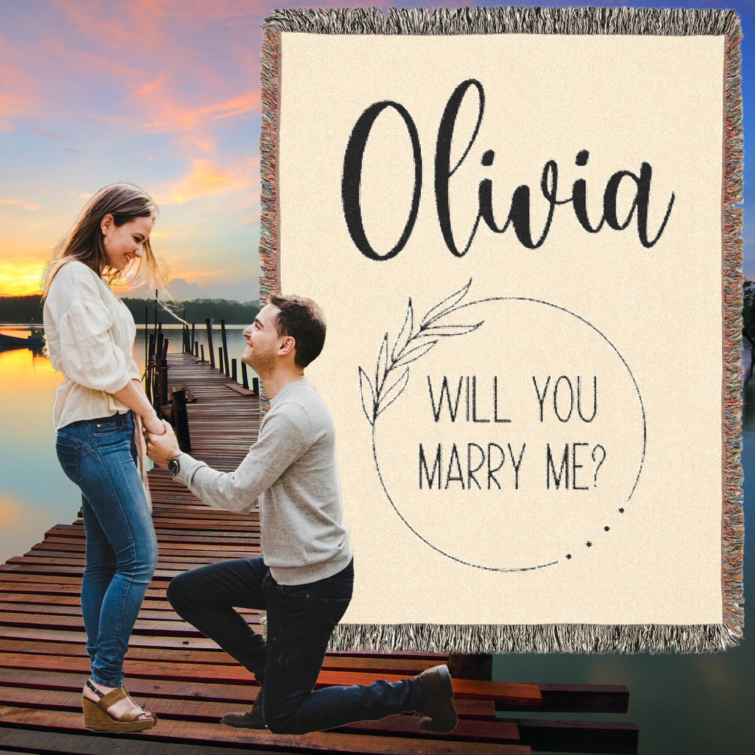 Will You Marry Me Blanket, Custom Proposal Ideas Unique Wedding ...