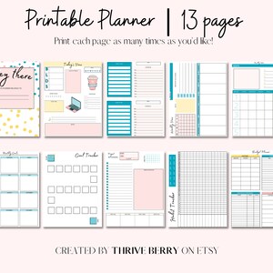 Printable Planner Bundle, Printable Planner PDF, Daily Planner PDF ...