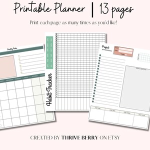 Printable Planner Bundle, Daily Planning Sheet, Printable Planner PDF ...