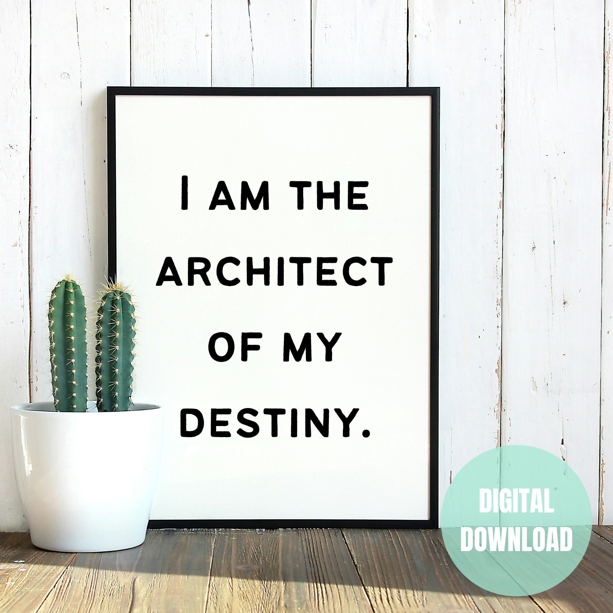 Architect of My Destiny Printable Wall Art, Gift for Architect ...