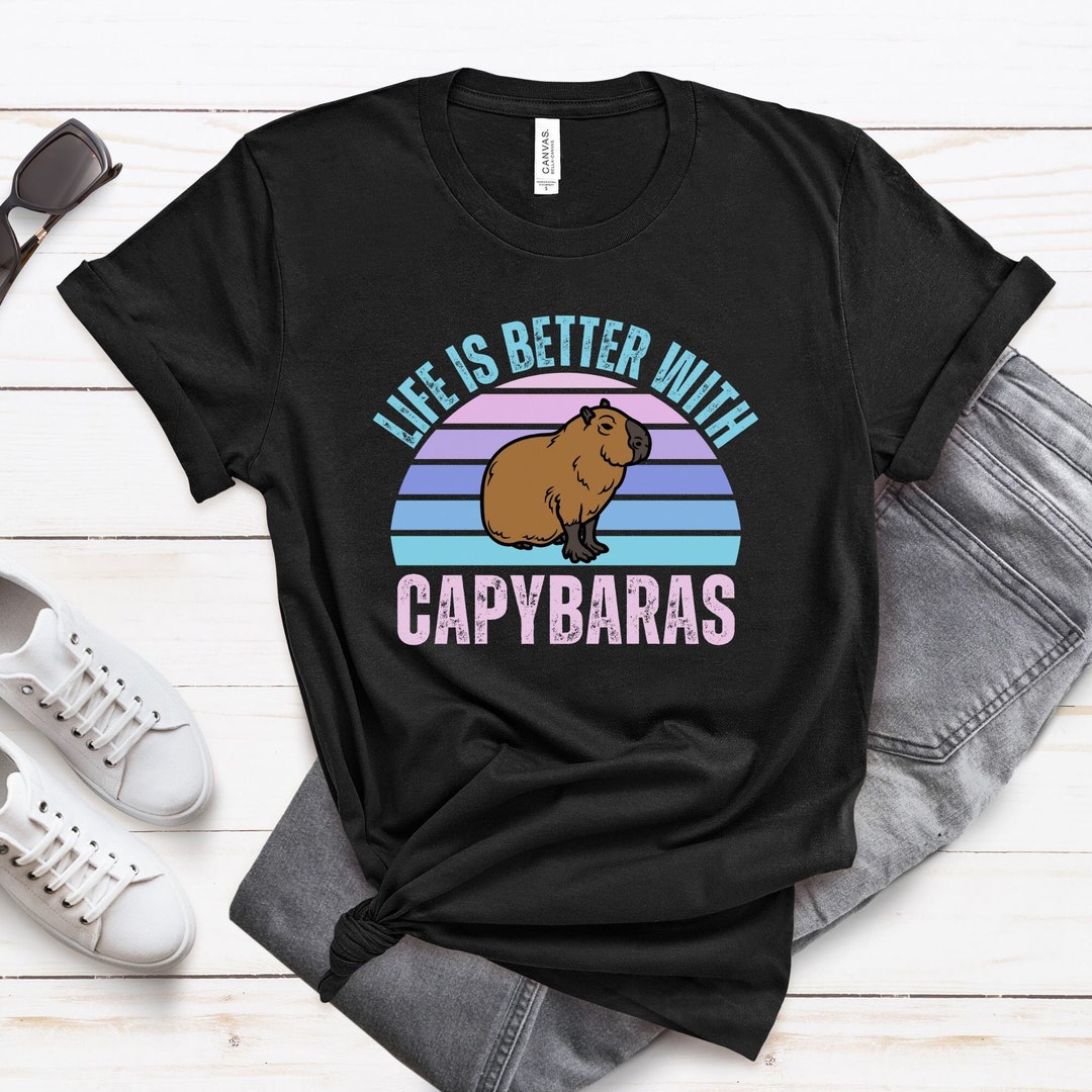 Capybara T-shirt, Capybara Tee, Funny Capybara Meme Shirt, Animal Lover ...
