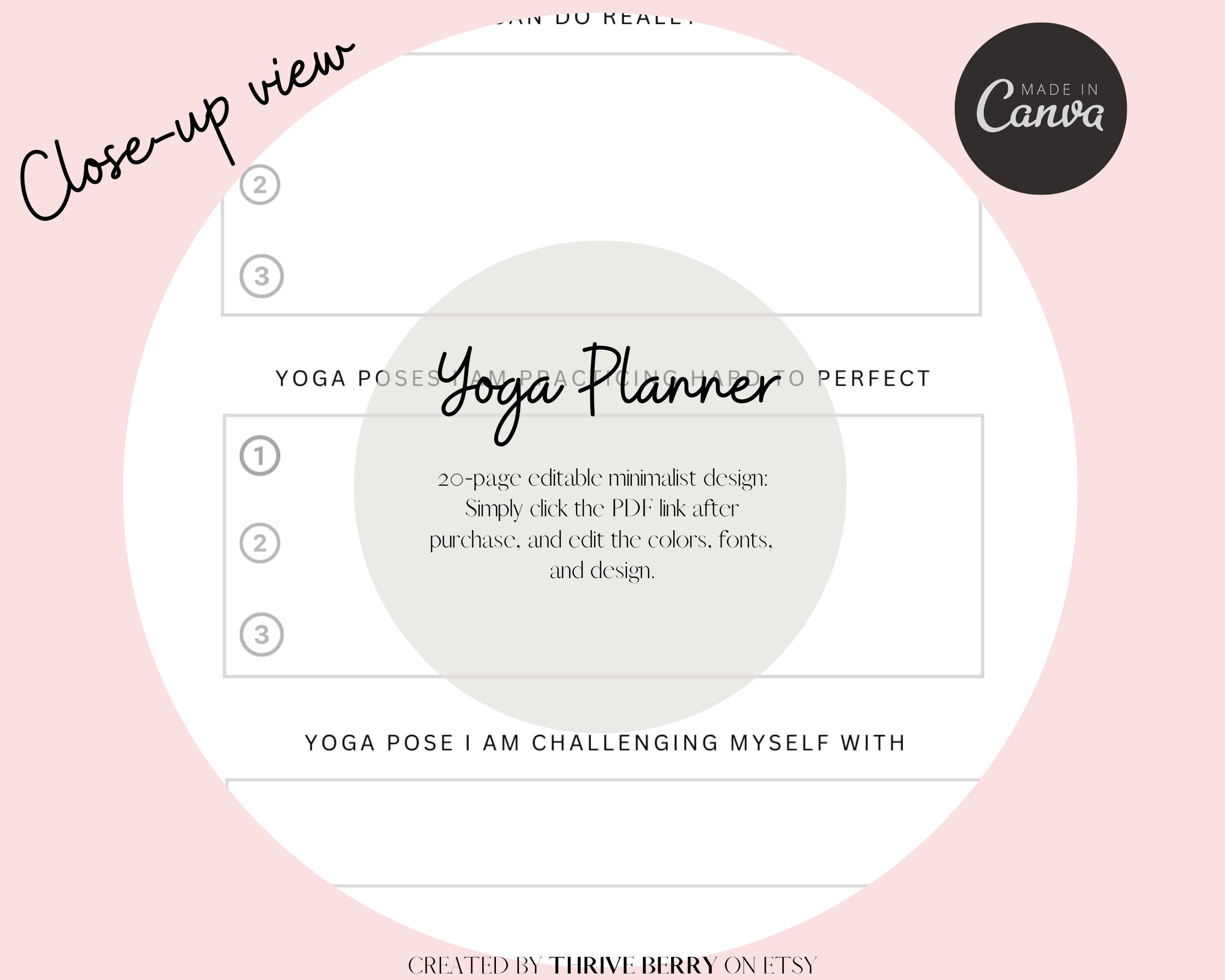 Editable Yoga Journal Template, Journal for Yoga, Daily Yoga Journal ...