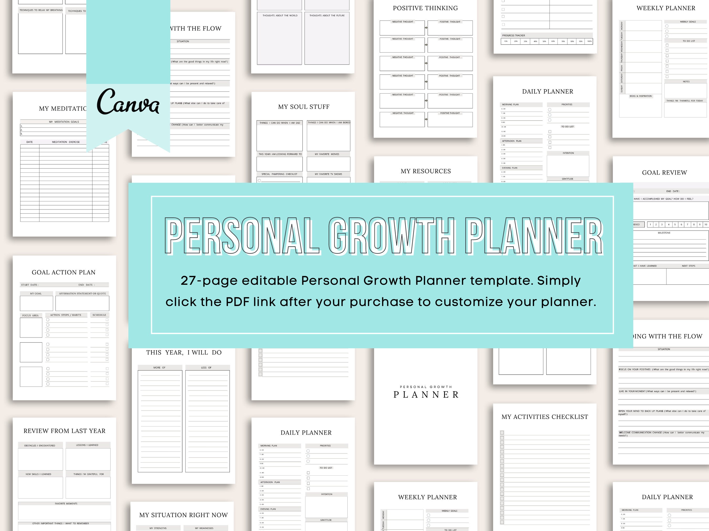 Personal Growth Planner Template, Personal Growth Printables, Personal ...