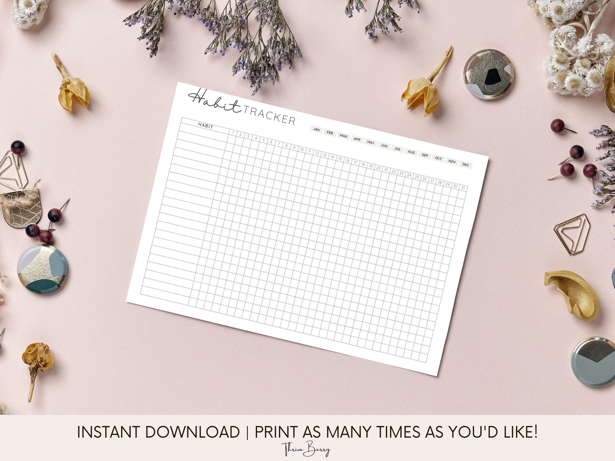 Daily Habit Tracker Printable, Healthy Habit Tracker, Eating Habit ...