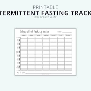 Printable Intermittent Fasting Tracker to Help You Stay | Etsy