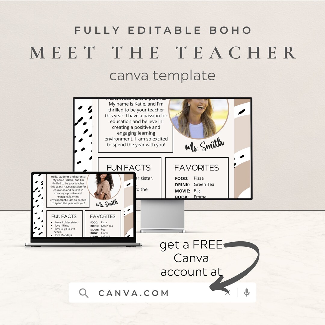 Editable Meet the Teacher Letter Templates, Boho Rainbow Classroom ...