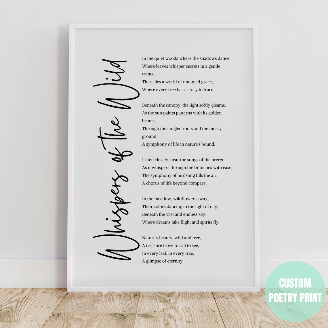 Custom Poem Print, Custom Printable Poem, Custom Signs for Home, Custom ...