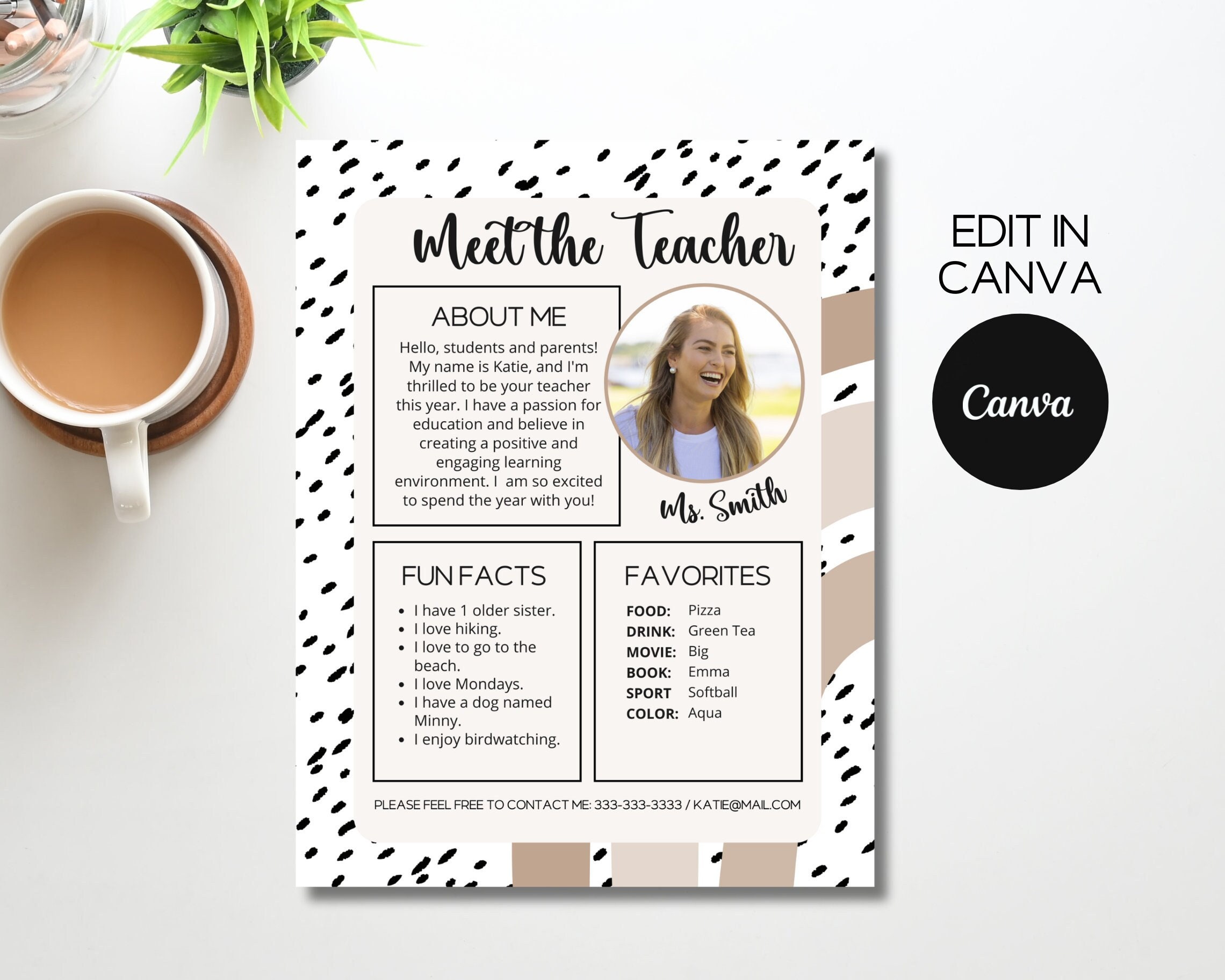 Meet the Teacher EDITABLE Template Meet the Teacher Letter - Etsy