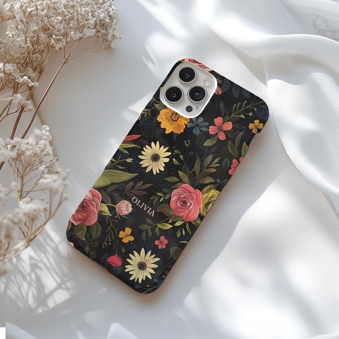 Custom Dark Cottagecore Phone Case, Personalized iPhone Case for 16, 15 ...